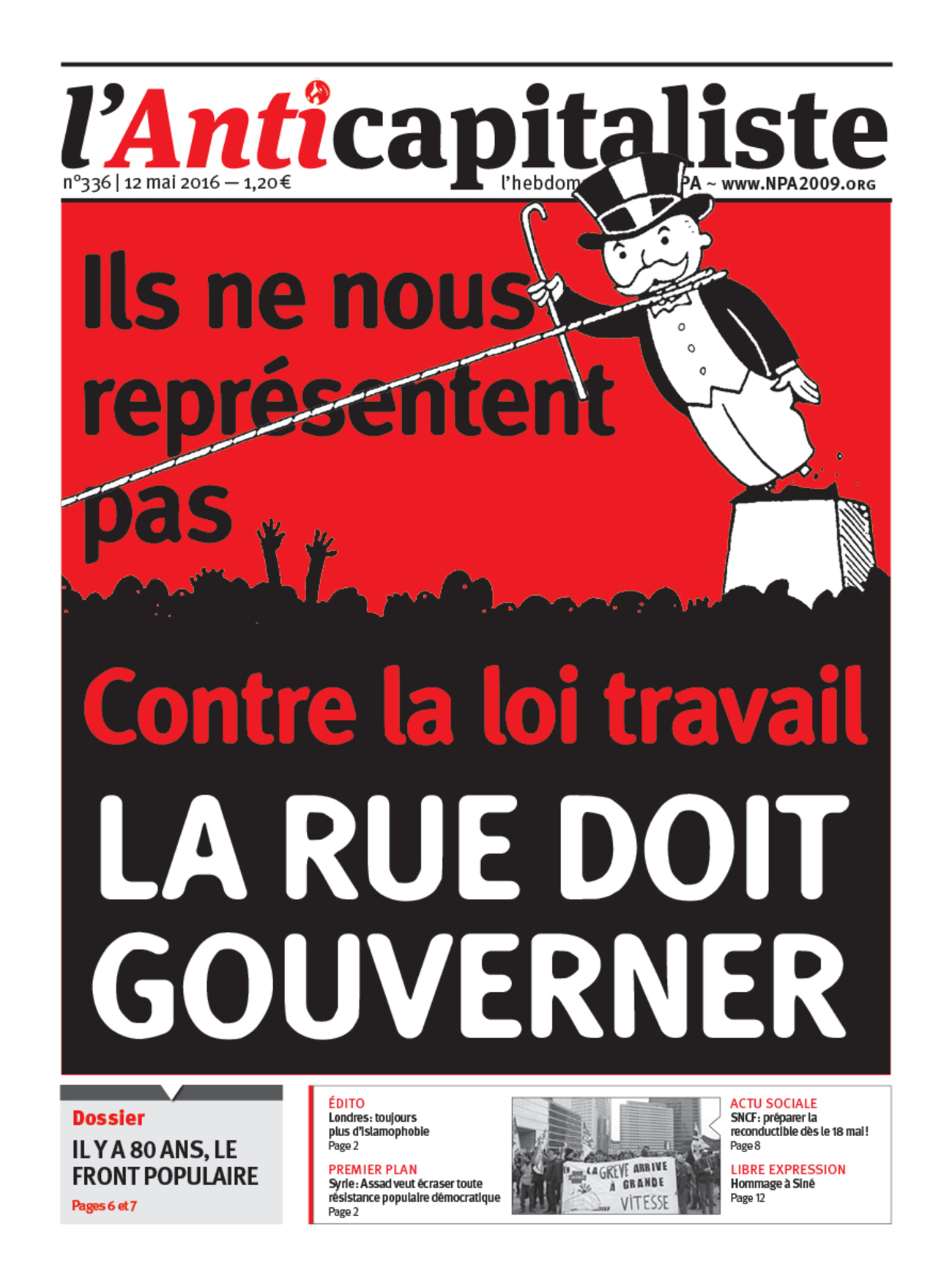 L’Anticapitaliste n°336 - la Une et le sommaire | L’Anticapitaliste