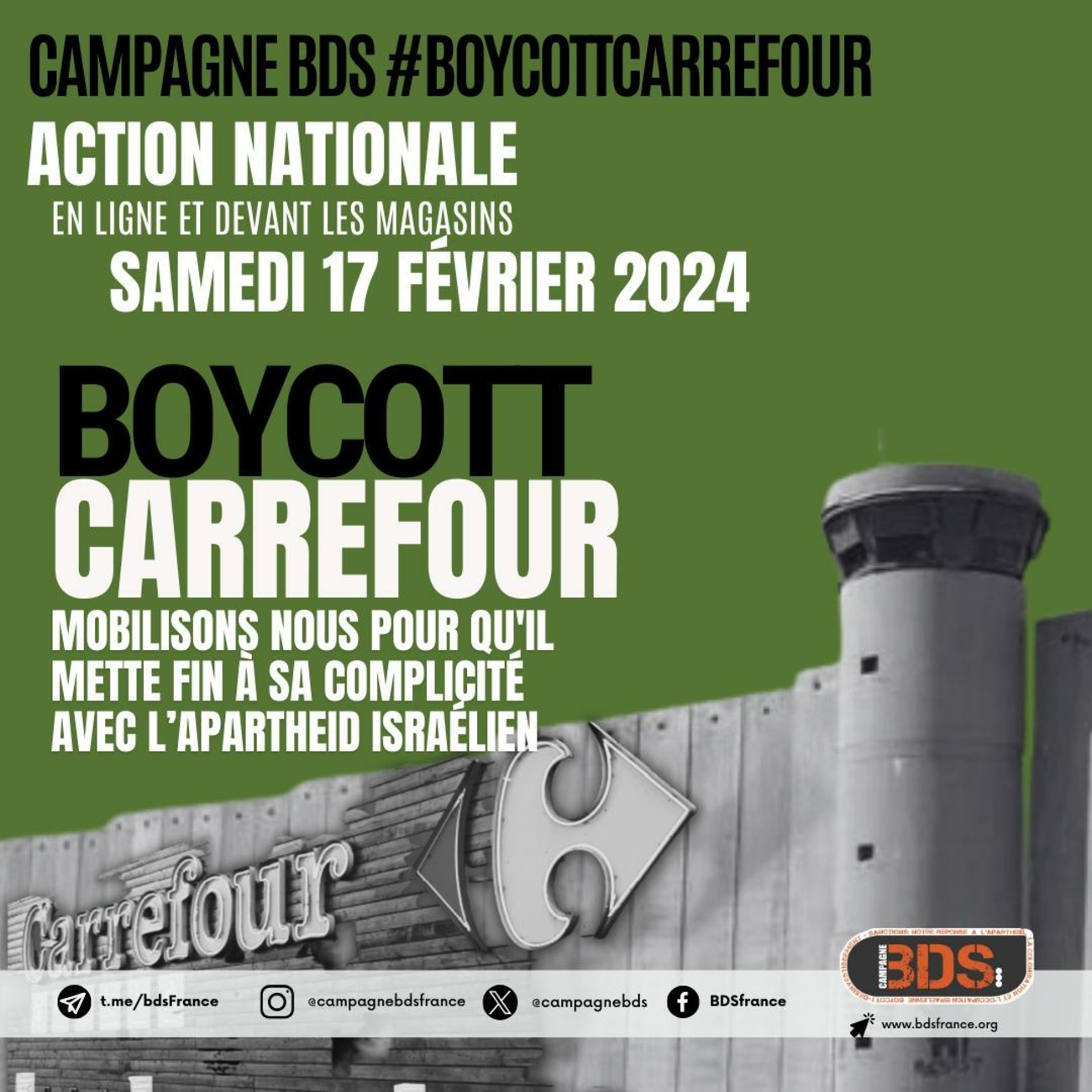 Journée de campagne BDS : Boycott Carrefour | L’Anticapitaliste