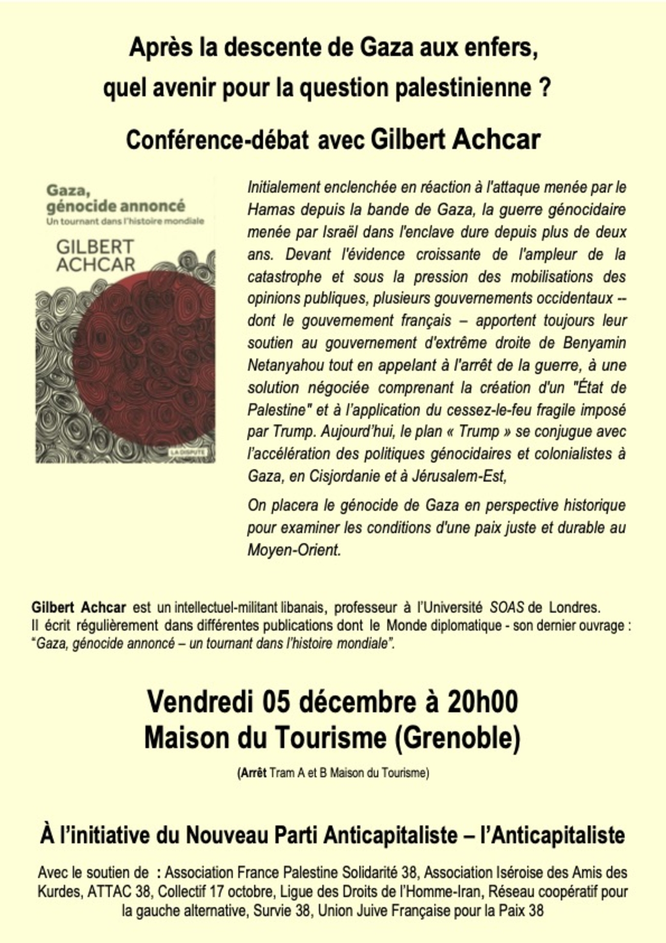 Grenoble (38) : Conférence-débat « Quel avenir pour la question ...